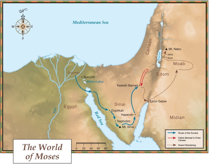 Moses Exodus Map